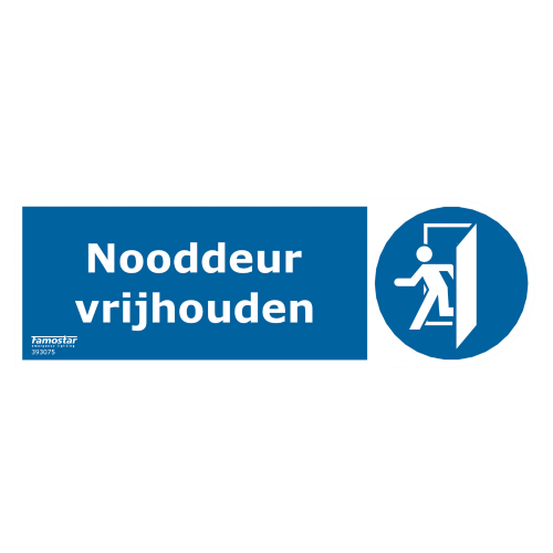 Sticker NOODDEUR VRIJHOUDEN - Famostar